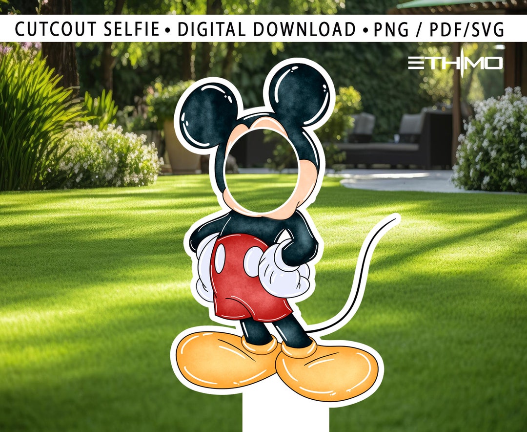 Mickey Character Cardboard Cutouts Selfie - Party Decorations - Take ...