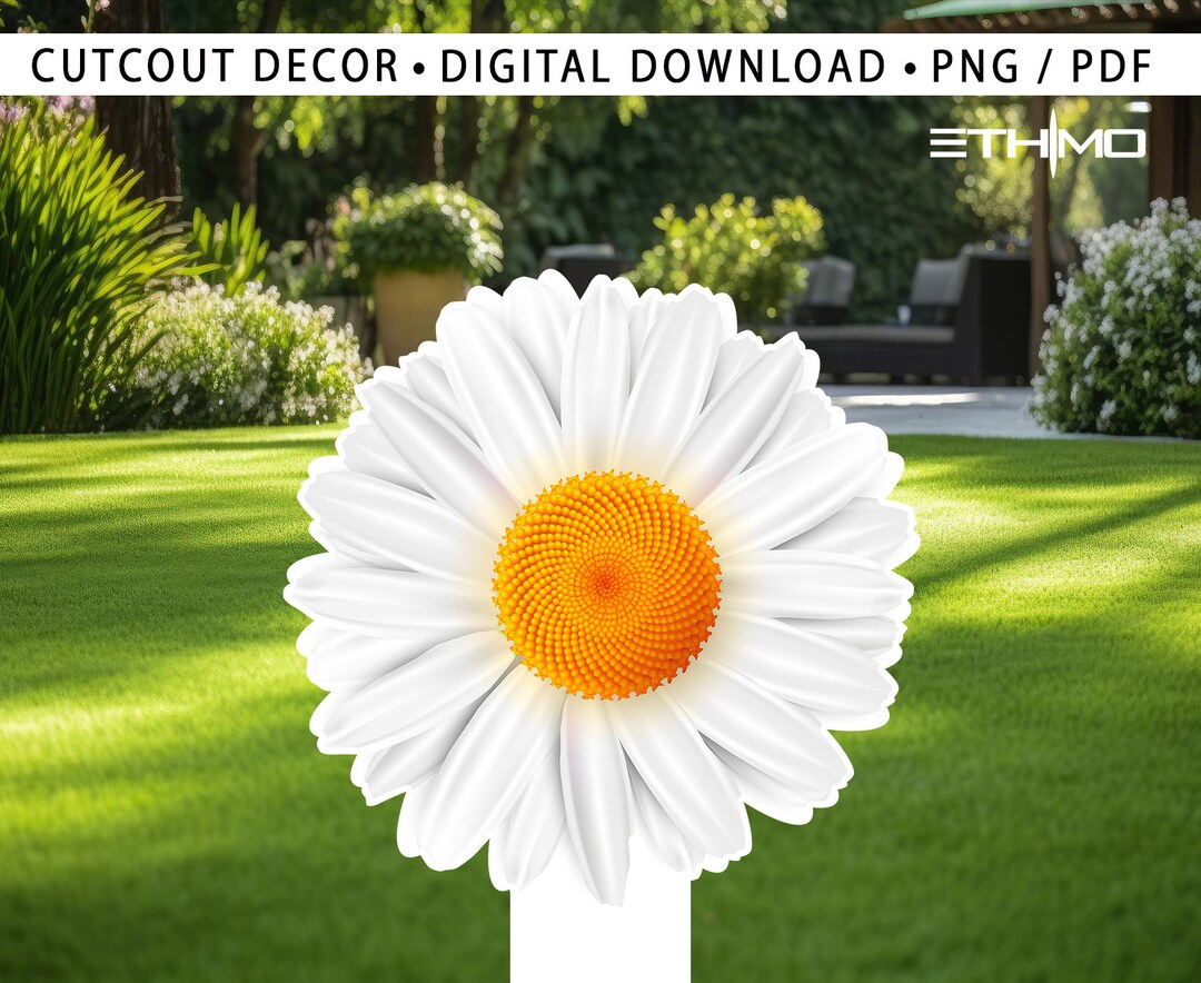 Daisy Flower, Daisy Cutout Decor, Daisy Flower Party Decoration Theme ...