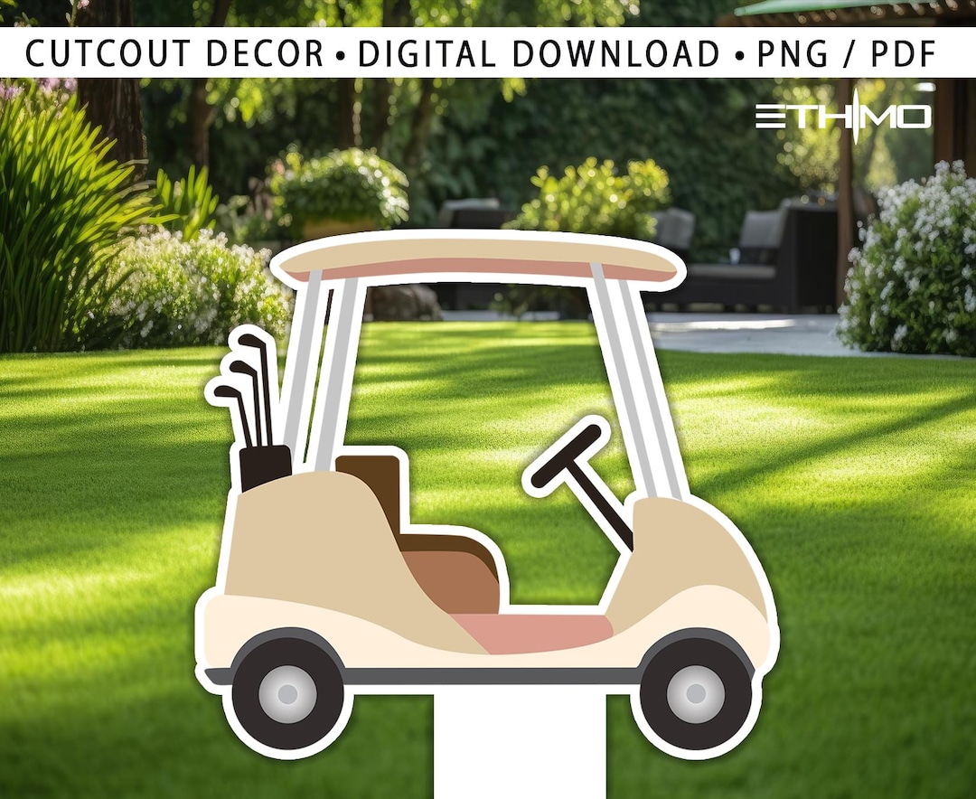 Golf Cart Cutout, Golf Birthday Decor, Golf Party Decoration Theme Baby ...