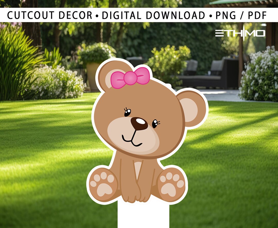 Bear Character Cardboard Cutouts - Bear Girl Party Decorations - Take ...