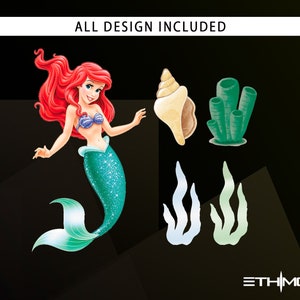 Ariel Cutout, Ariel Cutout Decor, Ariel Party Decoration Theme Baby ...