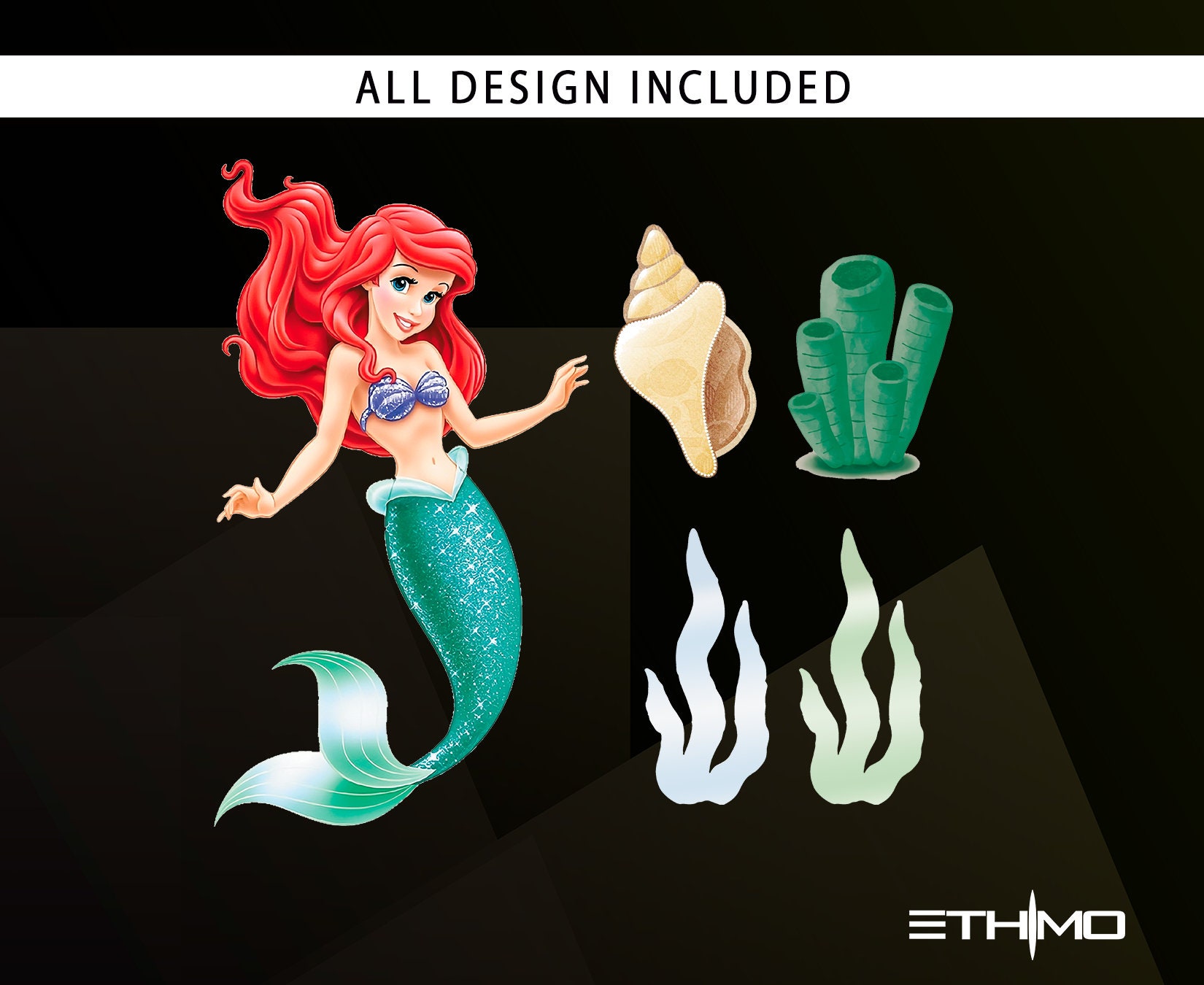 Ariel Cutout, Ariel Cutout Decor, Ariel Party Decoration Theme Baby ...