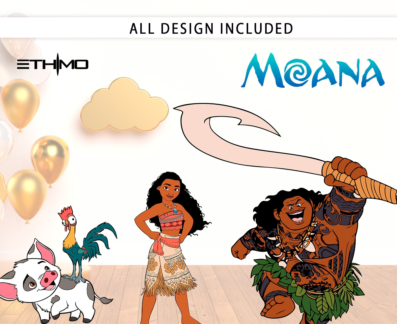 Moana Cutout, Moana Cutout Decor, Moana Party Decoration, Moana Theme ...