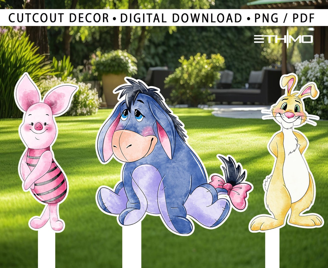 Winnie Pooh Cutout, Friends Cutout Decor Winnie the Pooh, Party ...