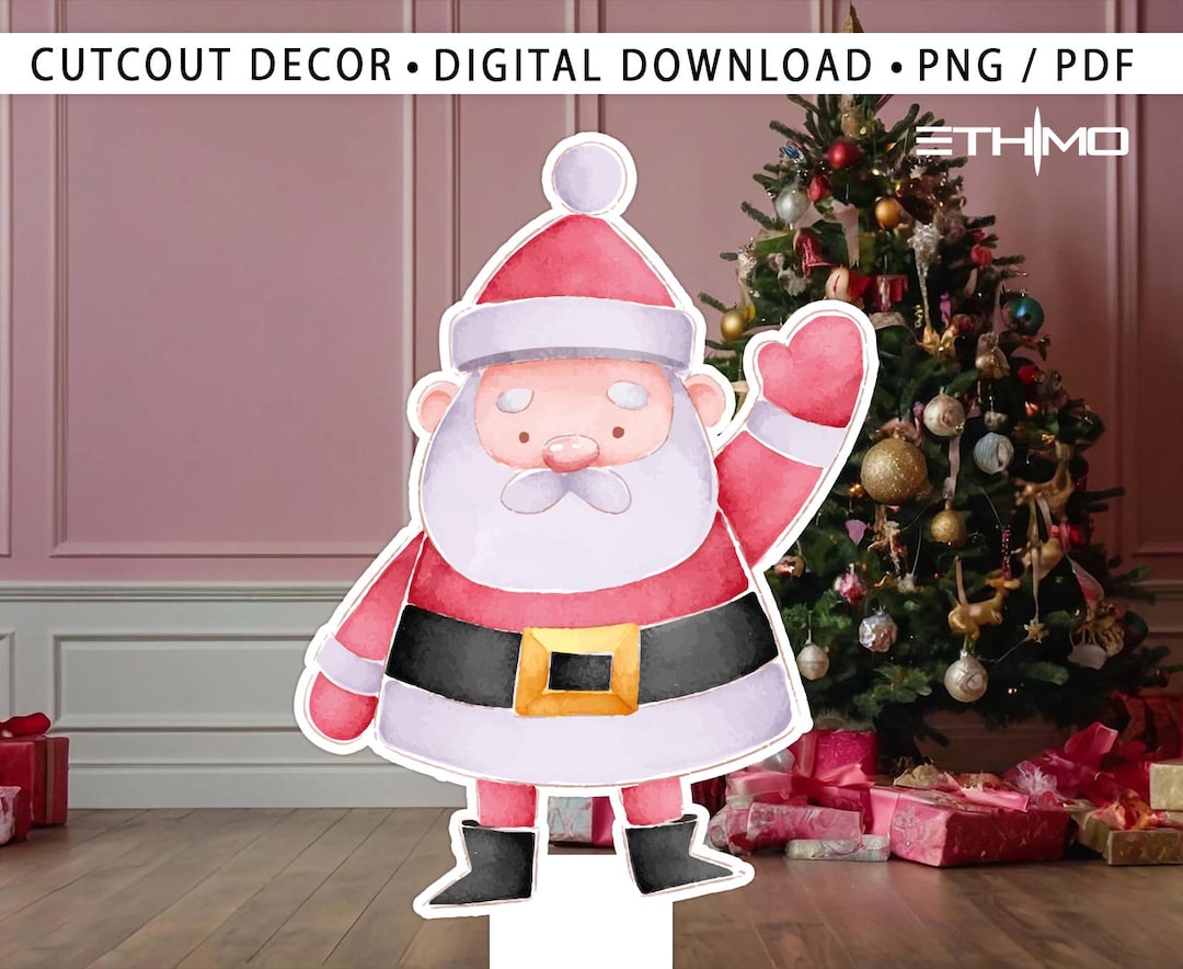 CUTOUT Santa Christmas Prop Cutout Christmas Decorations Christmas ...