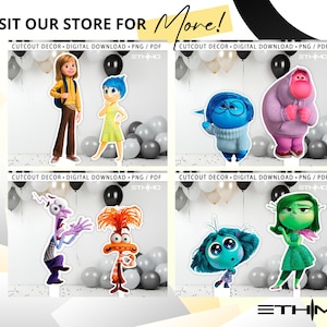 Inside Out Cutout, Big Decor, Party Decorations, Birthday Prop, Yard ...