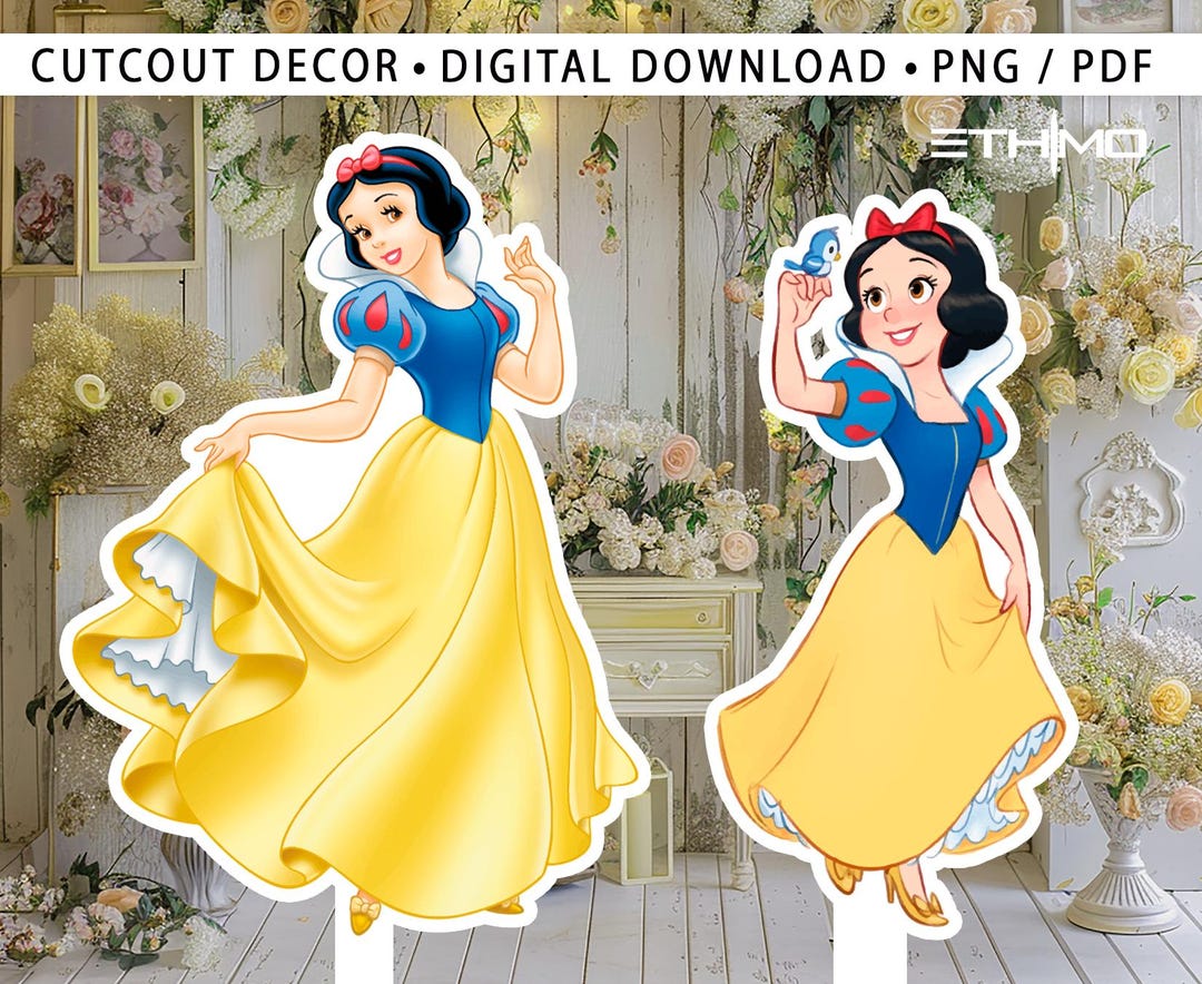 BIG DECOR PRINCESS Cutout Decor, Snow White Princess Birthday ...