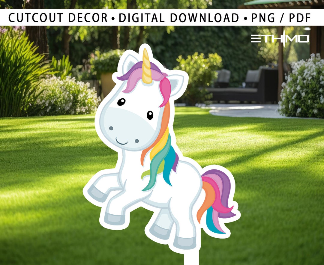Unicorn Character Cardboard Cutouts - Unicornio Party Decorations ...
