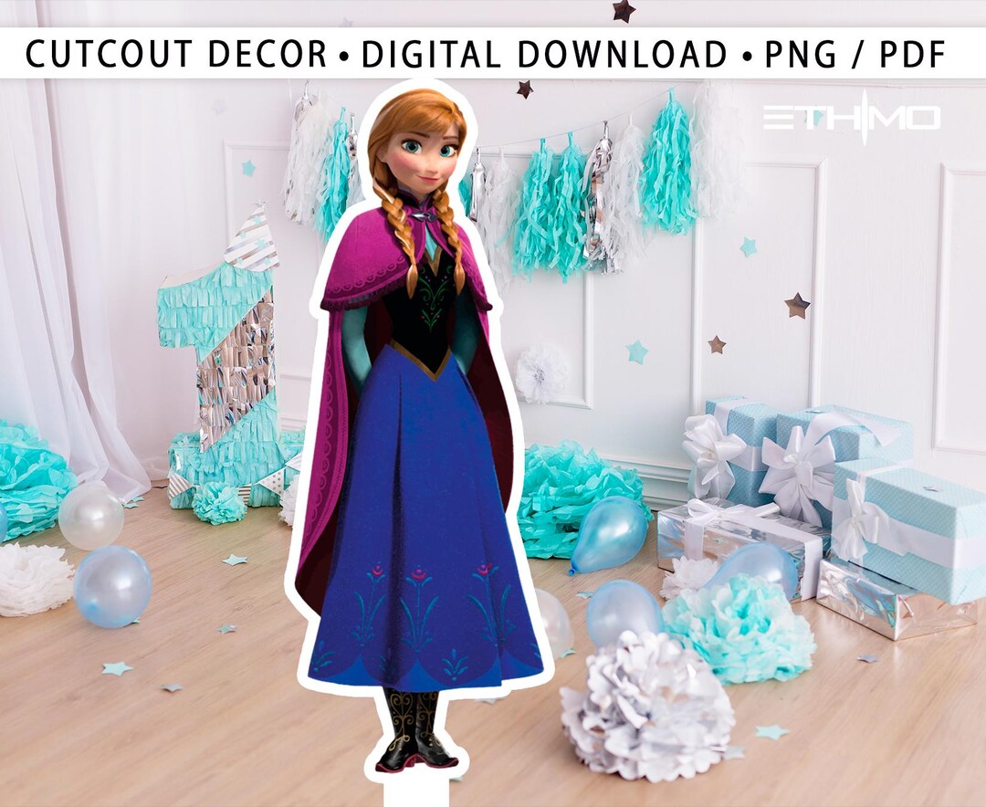 BIG DECOR PRINCESS Ana Cutout, Frozen Decor, Frozen Party Decoration ...