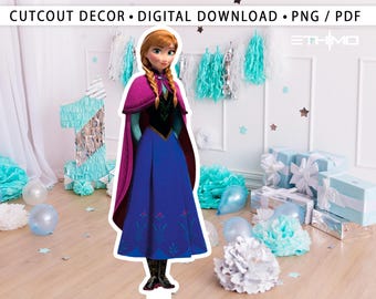 Frozen, Cutout, Elsa Party Decoration Theme, Birthday Party, Stand up ...