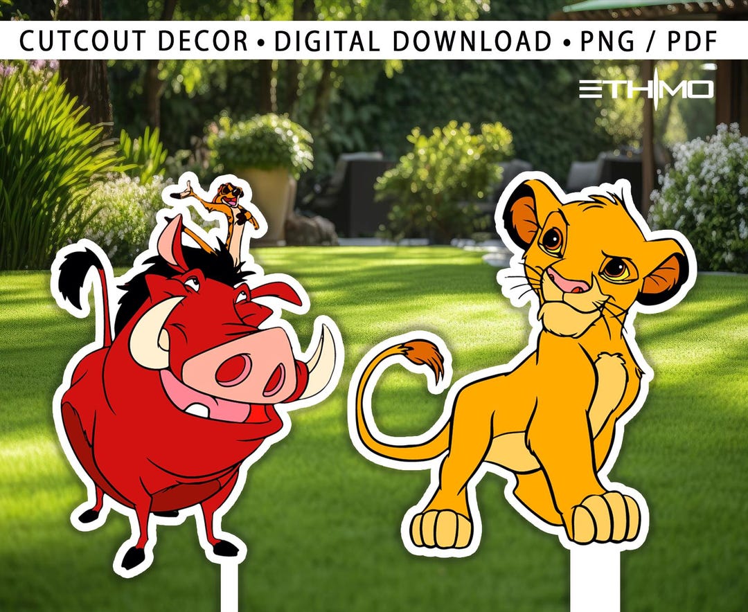 Lion King Cutout, Lion King Decor, Lion King Simba Party Decoration ...