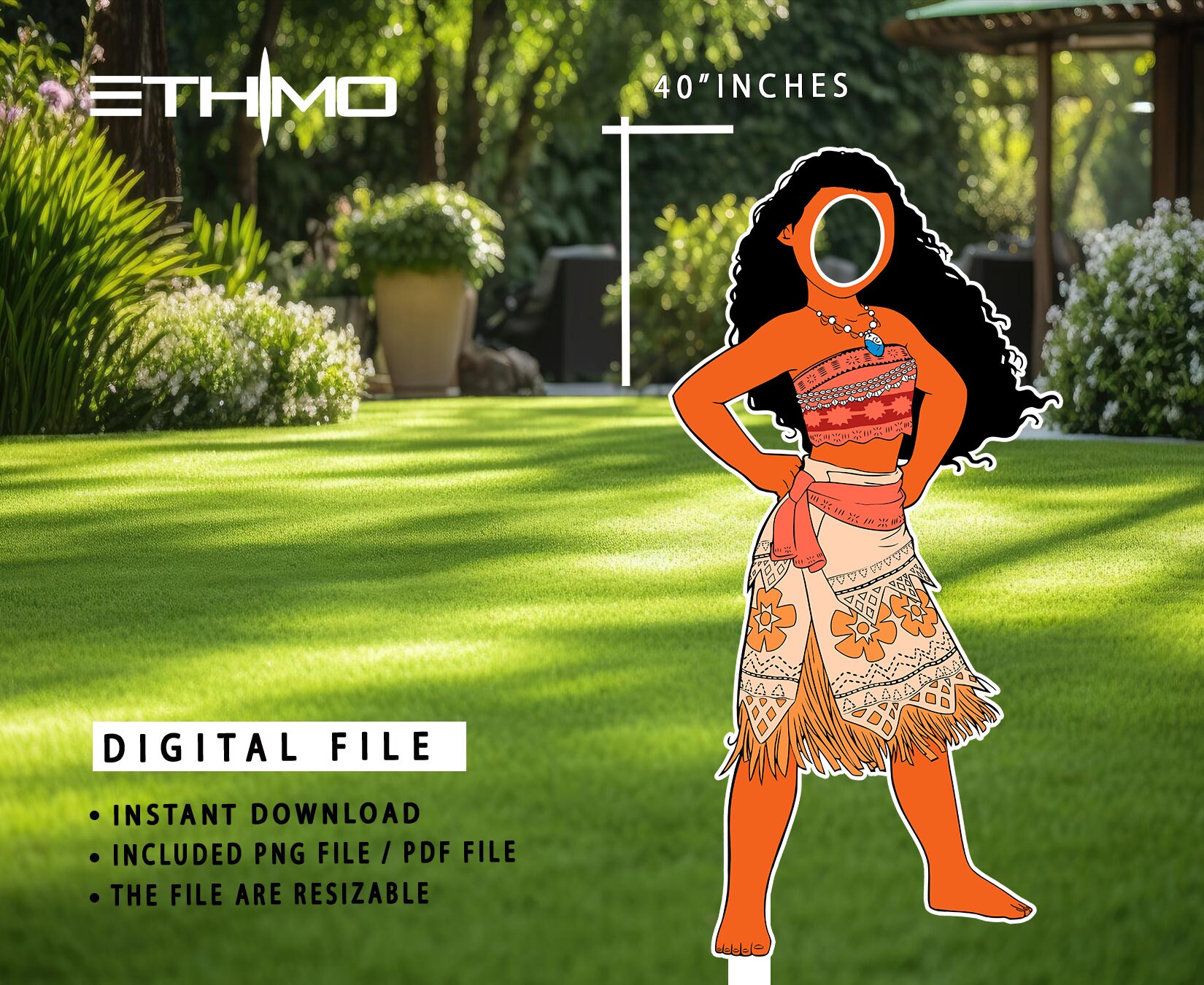 Moana Character Cardboard Cutouts Selfie Party Decorations Take Your ...