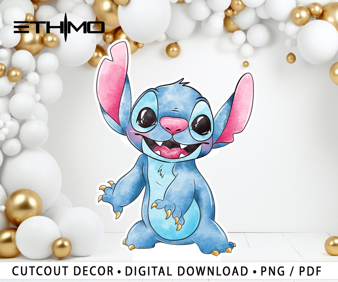 Stitch Cutout, Stitch Cutout Decor, Stitch Party Decoration Theme ...