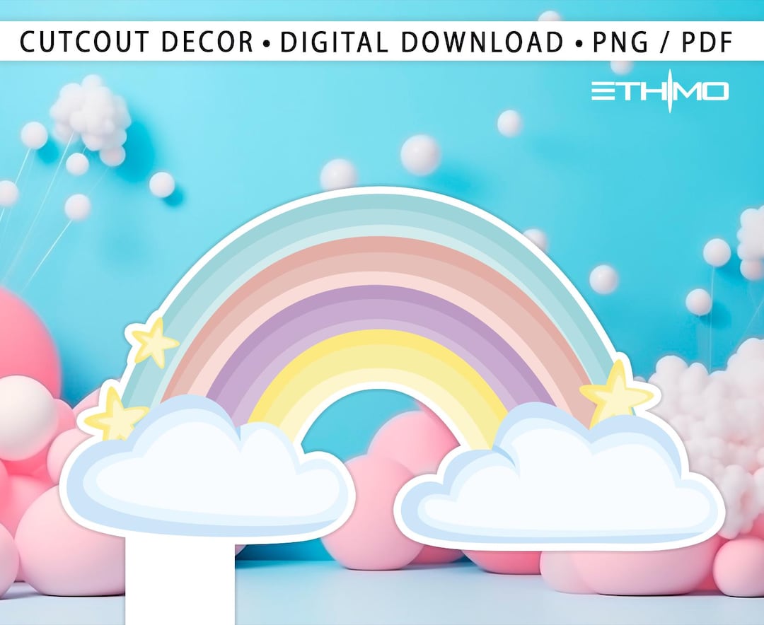Rainbow Cardboard Cutouts - Rainbow Party Decorations - Take Your Party ...