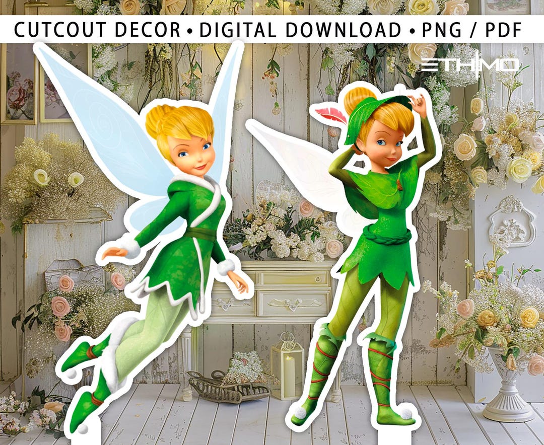 BIG DECOR PRINCESS Tinker Bell Fairy Cutout, Fairy Decor, Party ...