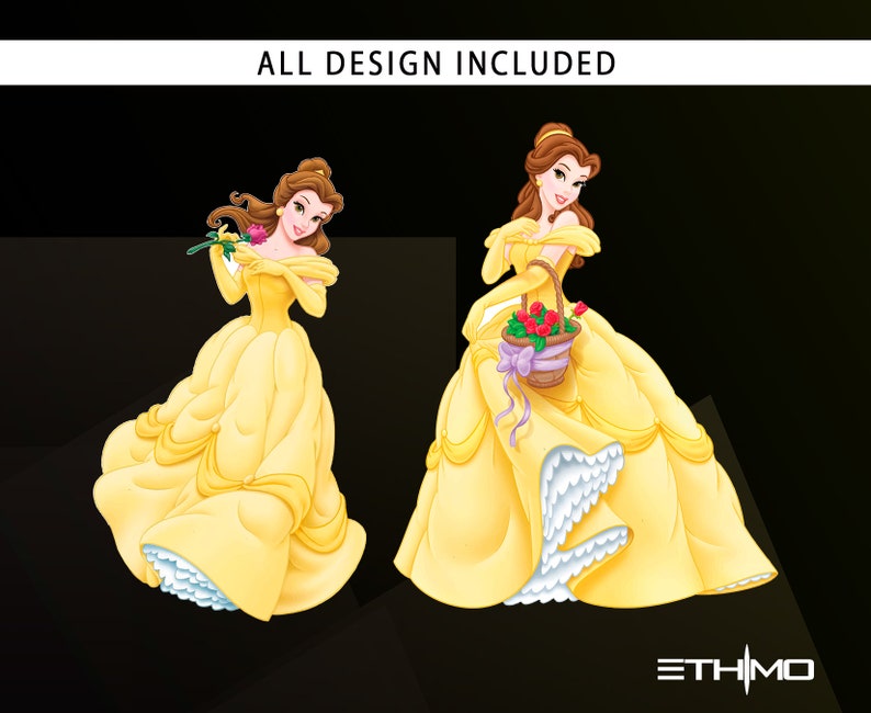 Belle Cutout, Disney Princess Cutout Decor, Belle Party Decoration ...