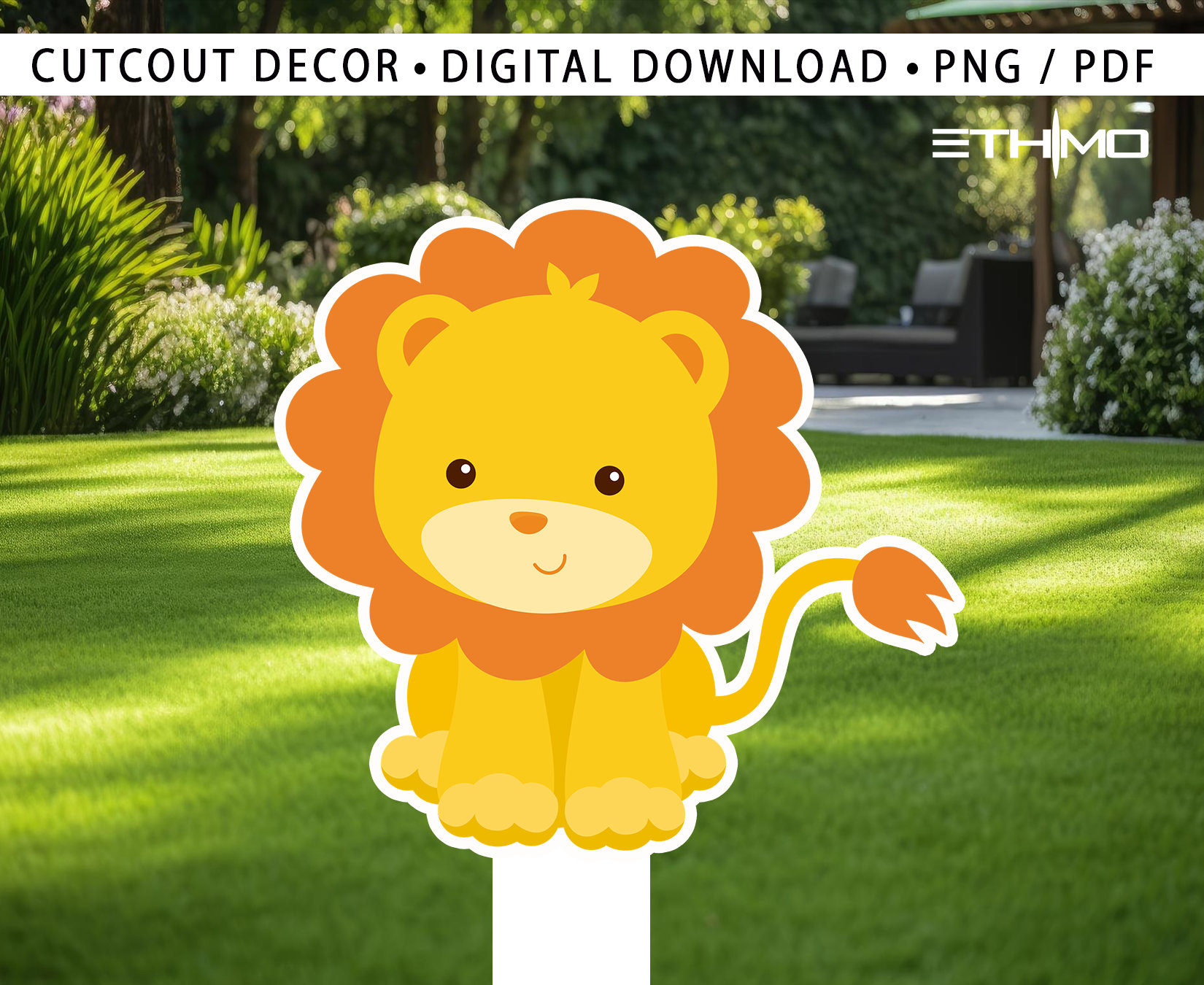 Animal Lion Character Cardboard Cutouts - Lion Party Decorations - Take ...