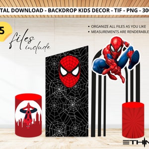 Spider BACKDROP Bundle- Template - Party Decor Business Backdrop - Big ...