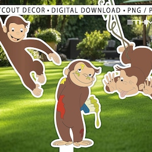 Curious George Cutout, Curious George Cutout Decor, Curious George ...