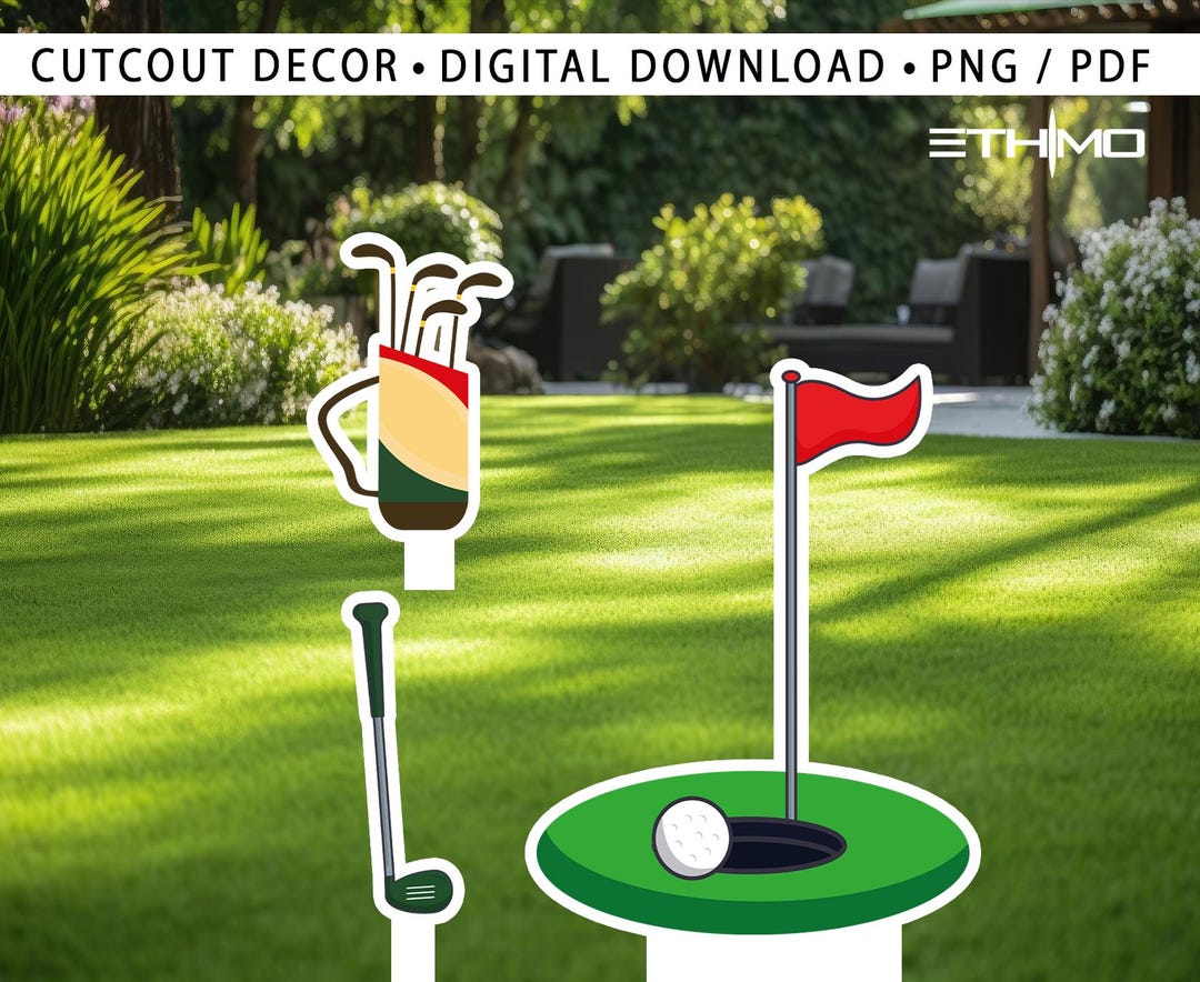 Golf Pole Cutout, Golf Birthday Decor, Golf Party Decoration Theme Baby ...