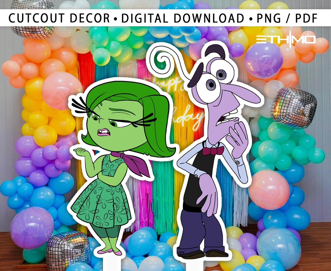 Inside Out Cutout, Big Decor, Party Decorations, Birthday Prop, Yard ...