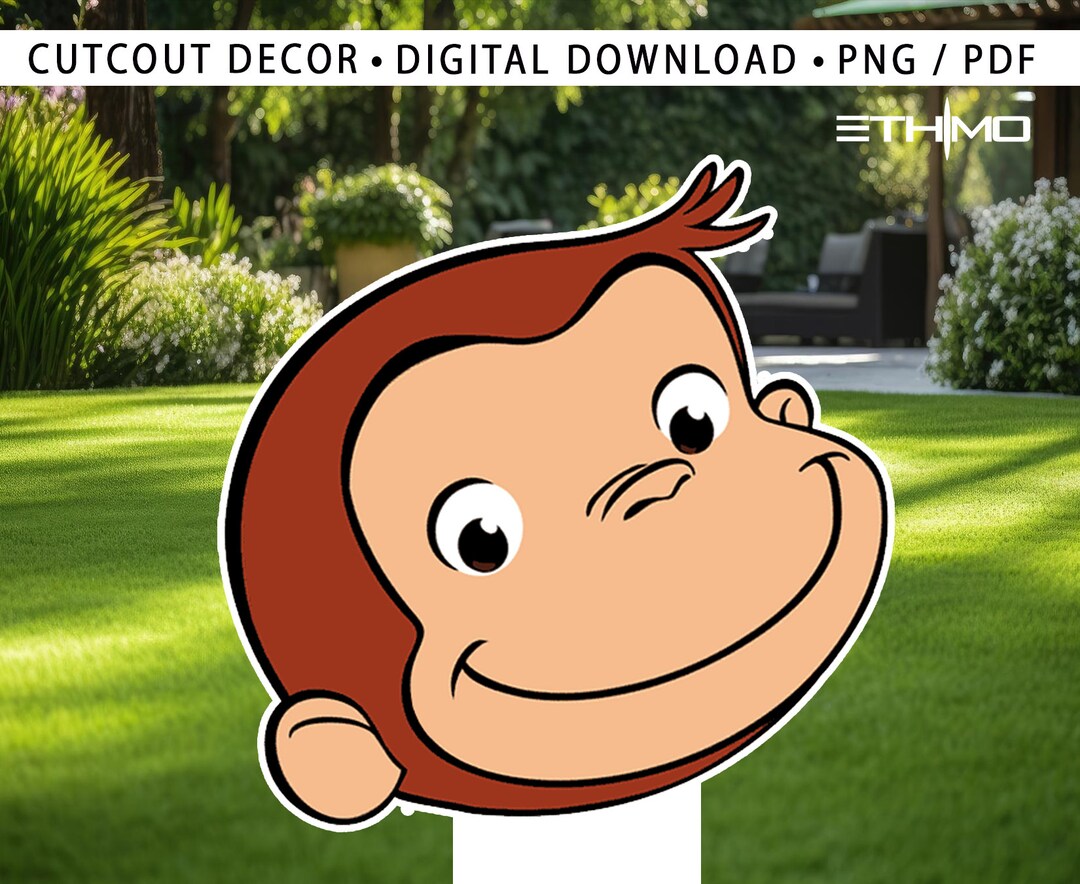 Curious George Cutout, Curious George Cutout Decor, Curious George ...