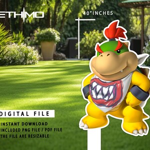 Bowser Cutout - Bowser Backdrops - BIG DECOR , CUOTUT Party Decoration ...