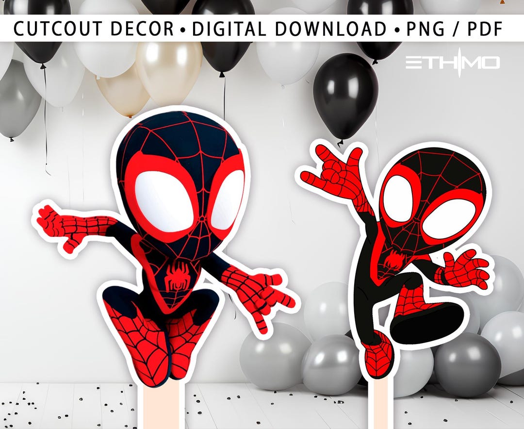 Spidey Spin Cutout, Big Decor, Party Decorations, Birthday Prop, Yard ...