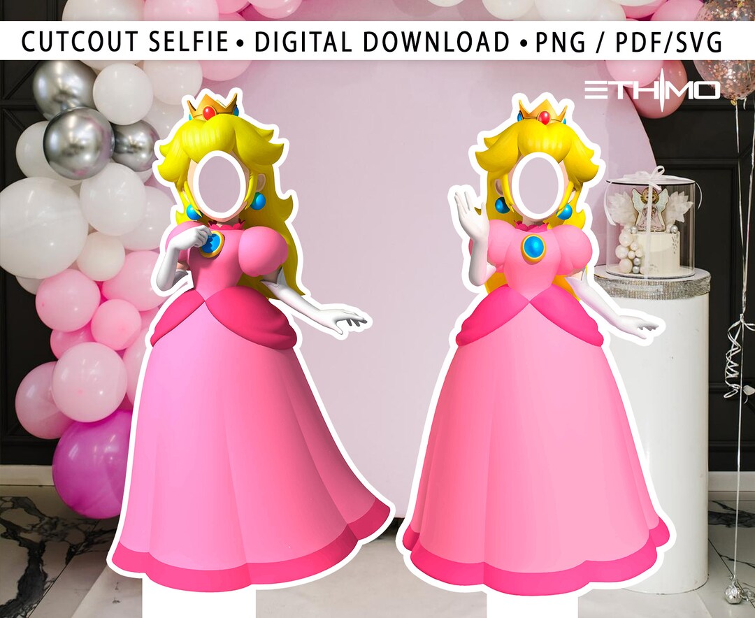 Princess Peach Cutout Selfie - Peach Frame - BIG DECOR , CUOTUT Party ...