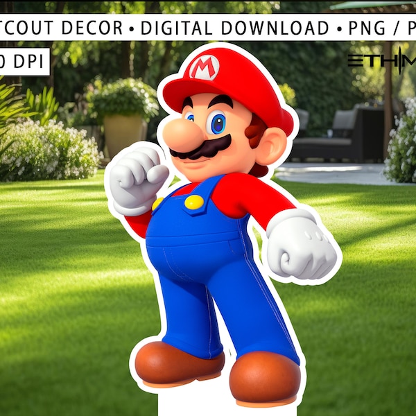 Super Mario Digital Cutout - Etsy