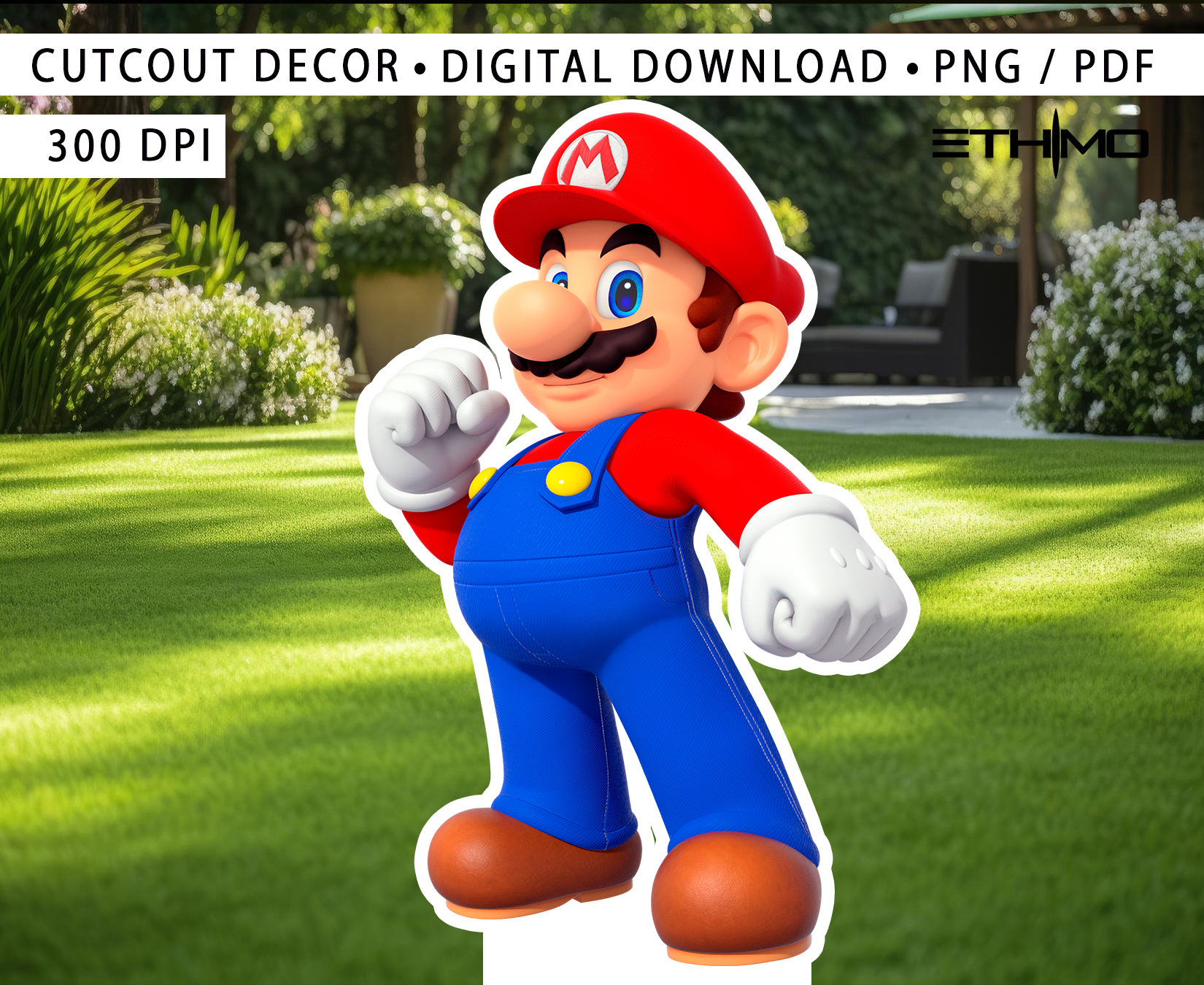 Mario Decor Backdrops, Mario Centerpiece Cutout Decor Printable, Mario ...