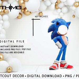 Sonic Character Cardboard Cutouts Selfie - Party Decorations - Take ...