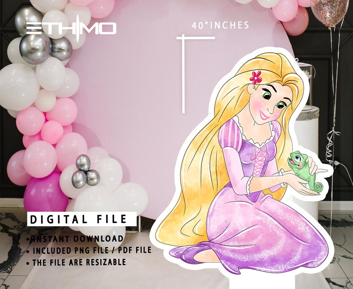 Rapunzel Cutout, Tangled Big Decor, Rapunzel Party Decoration Theme ...