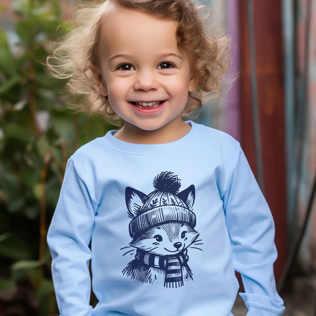 Winter Fox Toddler Long Sleeve Cute Hat & Scarf Fox Design - Etsy