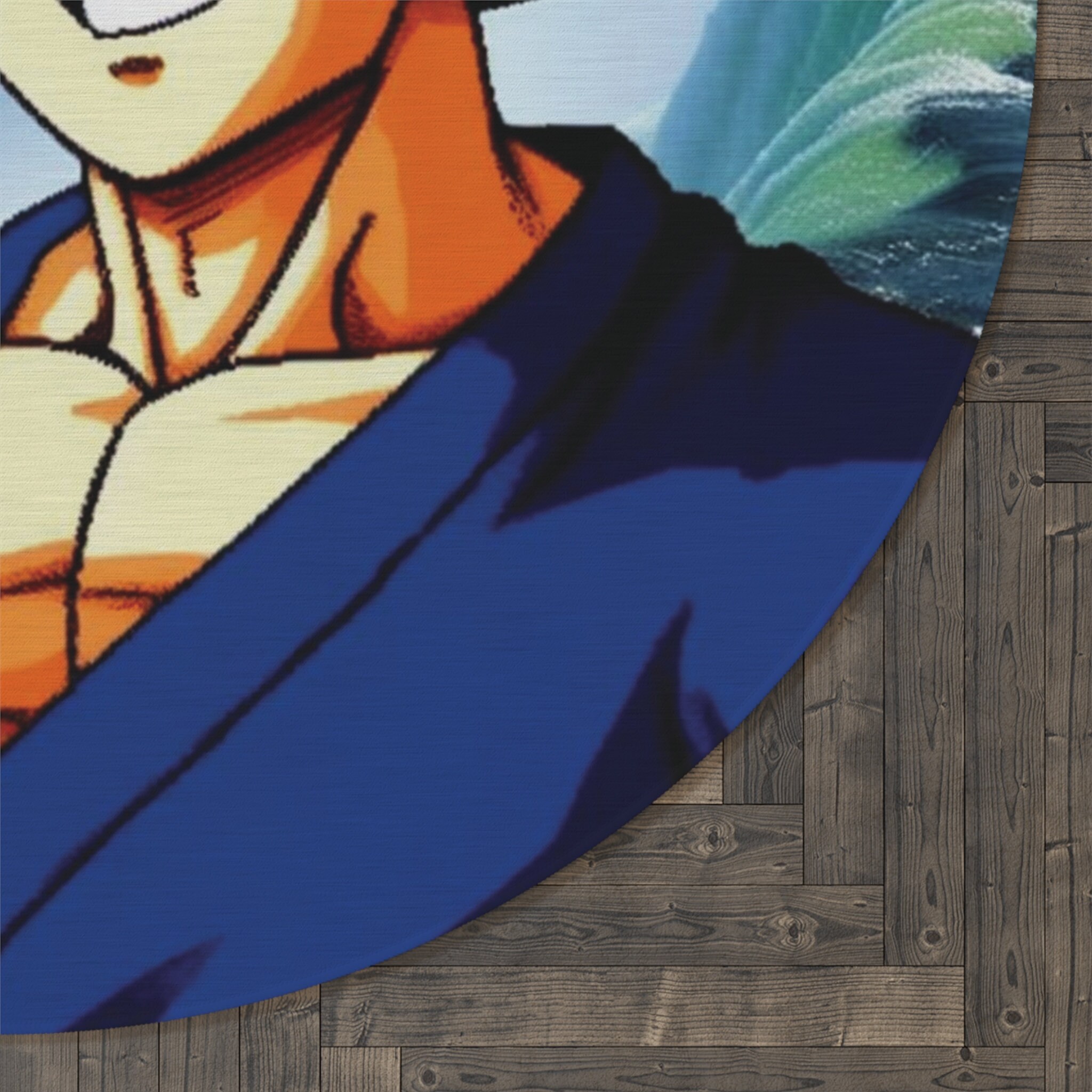 Water Goku Round Rug, Water, Z Fighter, Goku Water Rug, Decor Rug ...