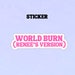 Reneé Rapp Sticker, Regina George, World Burn, Renee Rapp Merch - Etsy