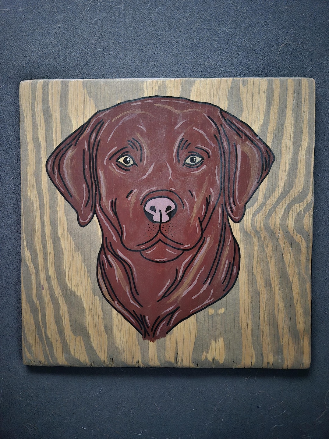 Chocolate Lab Portrait - Etsy