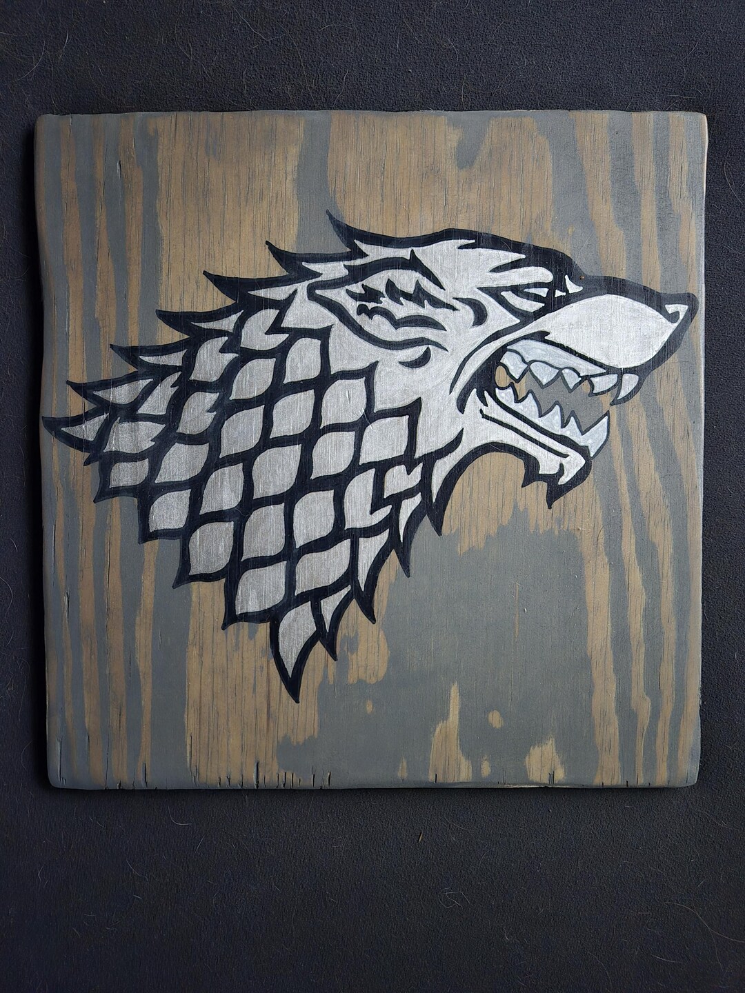 Game of Thrones House Stark Crest Wooden Wall Art - Etsy
