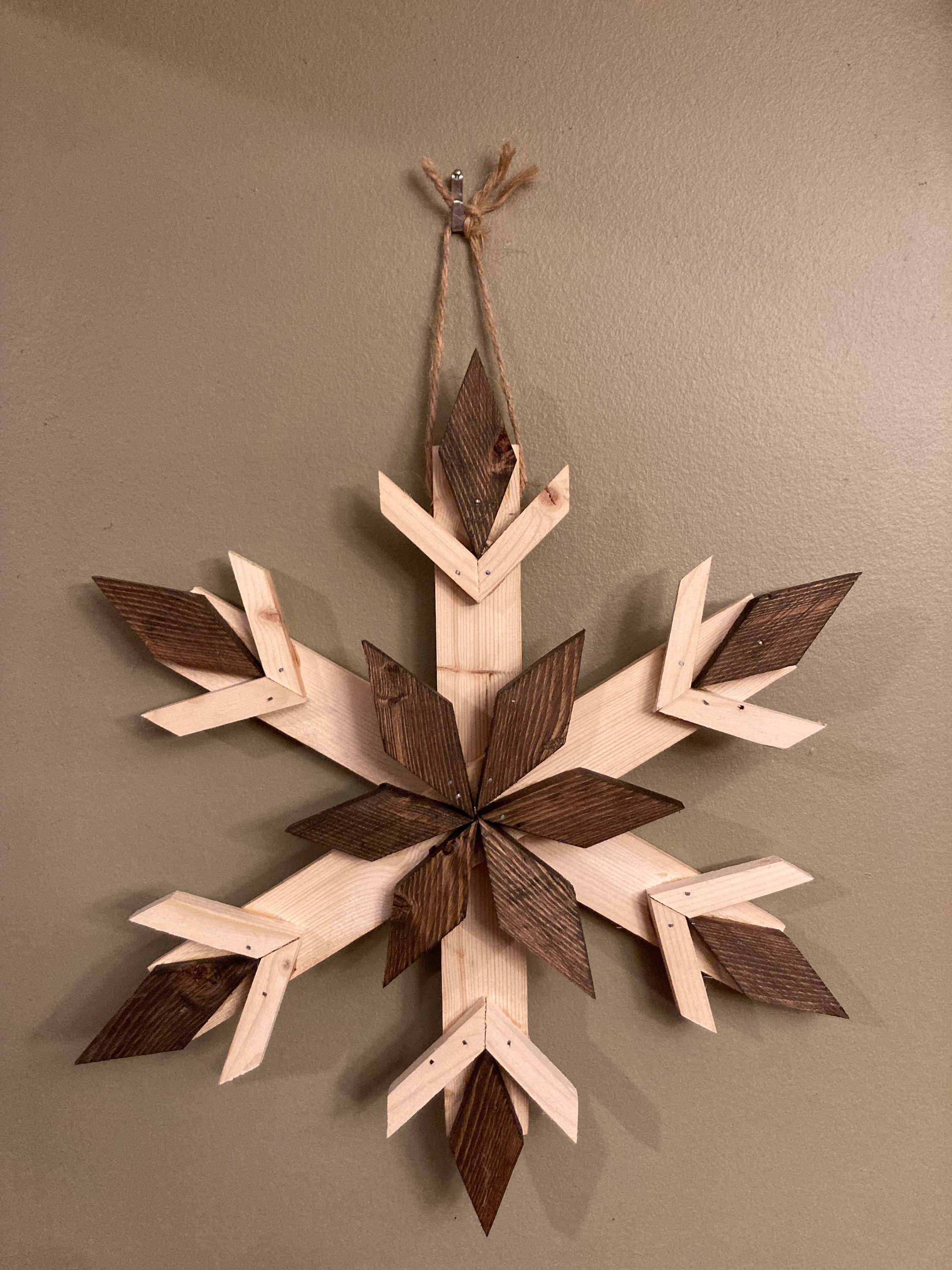 Handmade Wooden Snowflake - Etsy