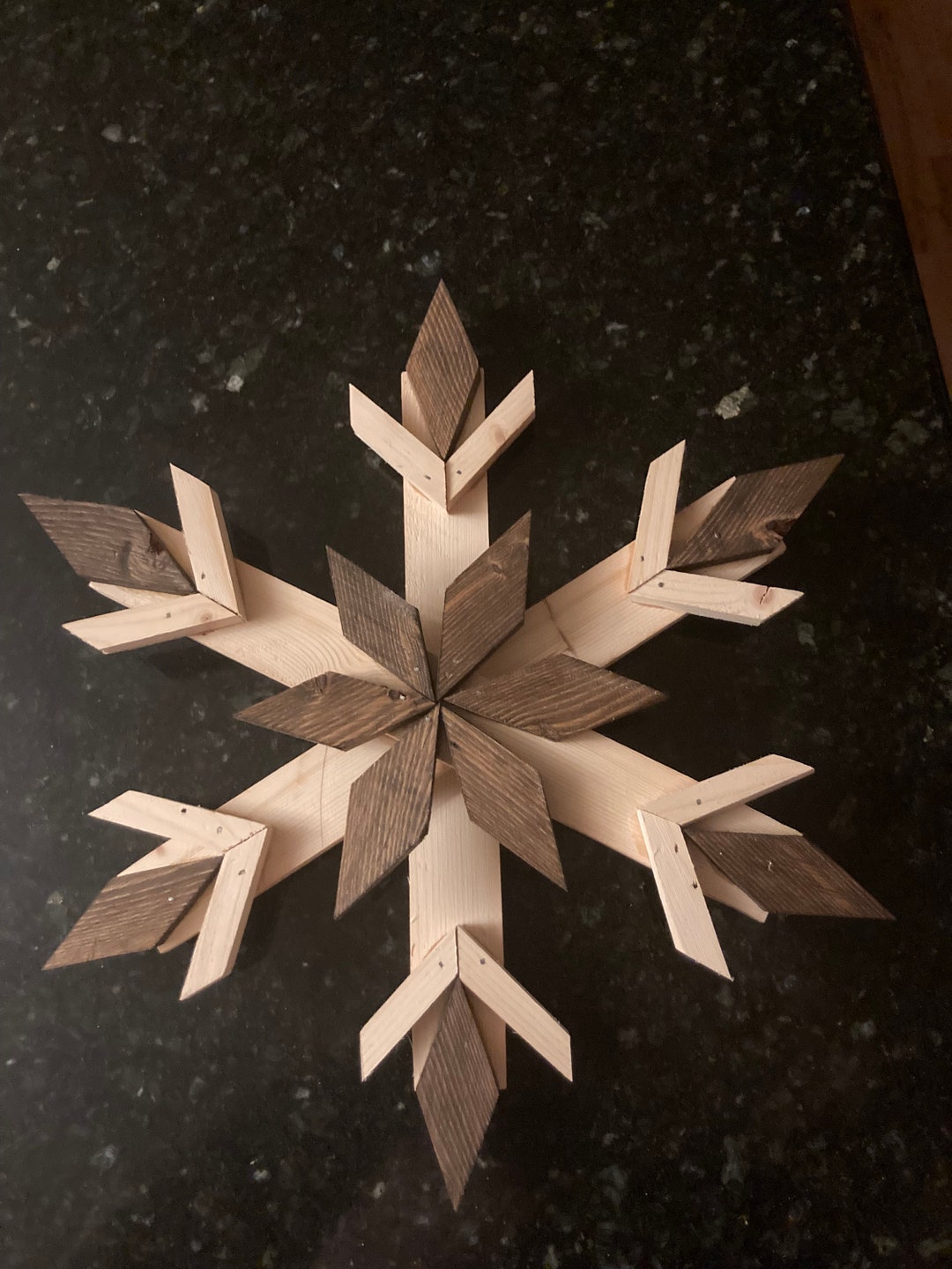 Handmade Wooden Snowflake - Etsy