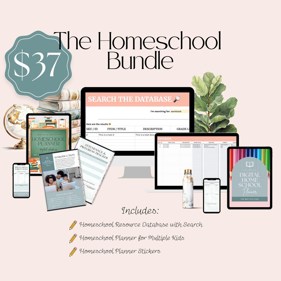 Homeschool Success Bundle | Planner Stickers, Multi-kid Planner ...
