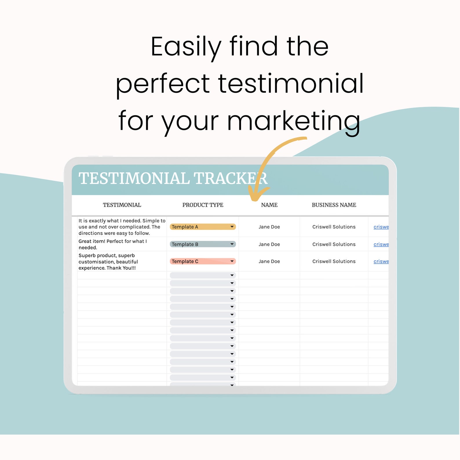 Client Testimonial Tracker Spreadsheet, Customer Reviews Google Sheet ...