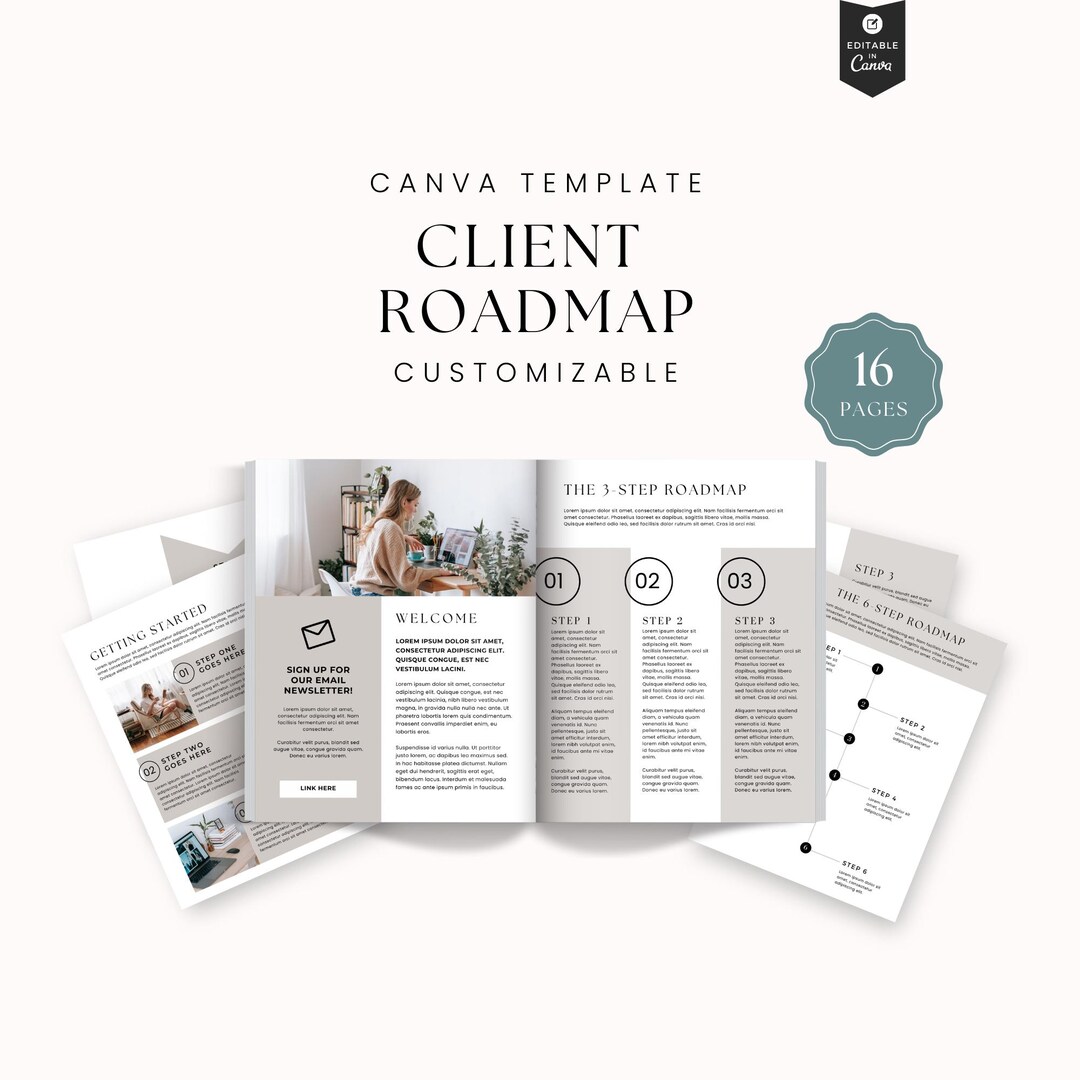 Client Roadmap Canva Template – 16 Page Editable Onboarding Timeline ...