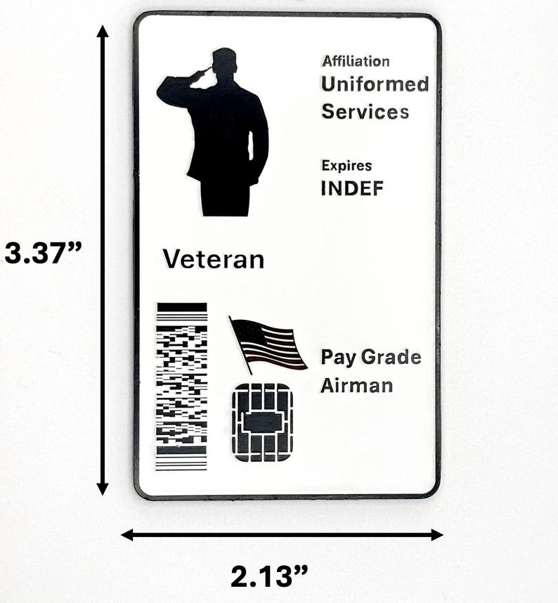 US Air Force Veteran ID Shaped Challenge Coin - Etsy
