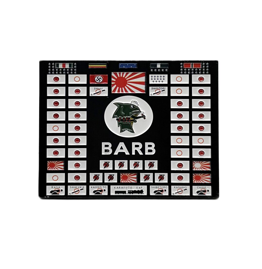 USS Barb (SS-220) WW2 Submarine Challenge Coin -battle Flag Shaped - Etsy