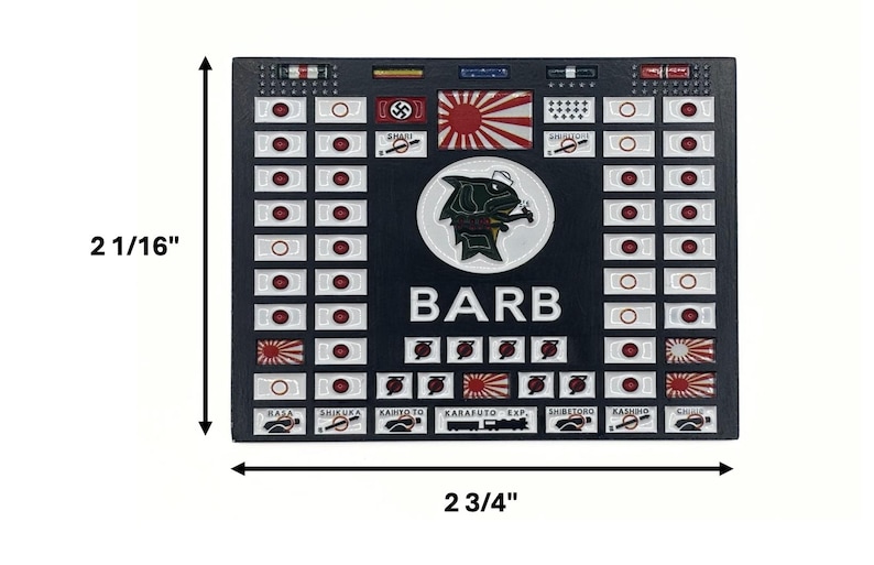 USS Barb (SS-220) WW2 Submarine Challenge Coin -battle Flag Shaped - Etsy