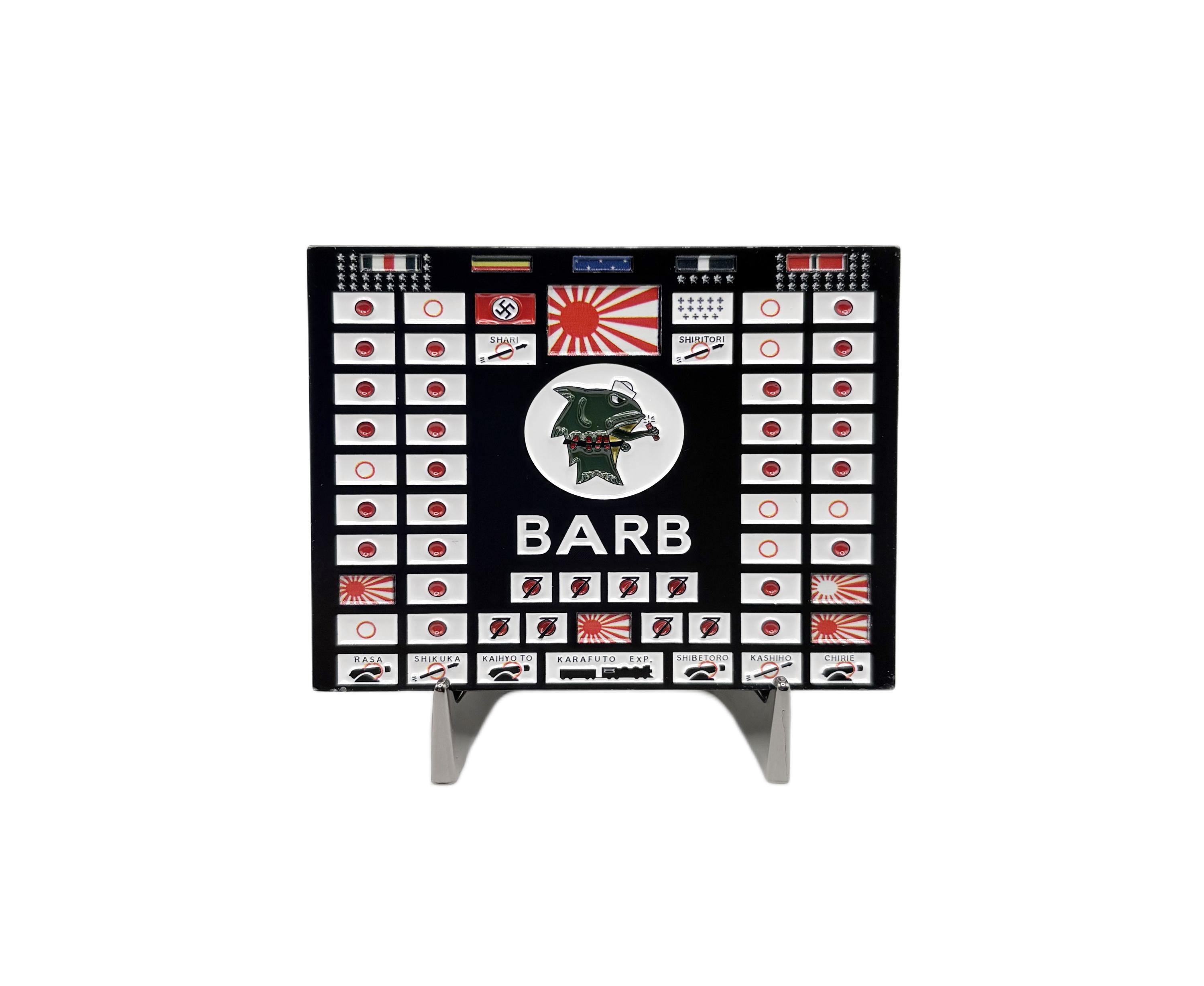USS Barb (SS-220) WW2 Submarine Challenge Coin -battle Flag Shaped - Etsy