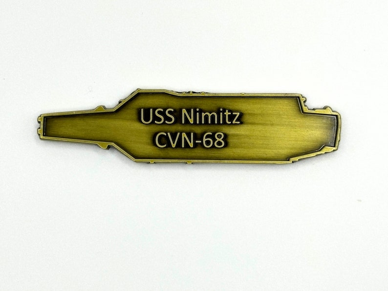 USS Nimitz (CVN-68) US Navy Challenge Coin - Carrier Shape - Etsy