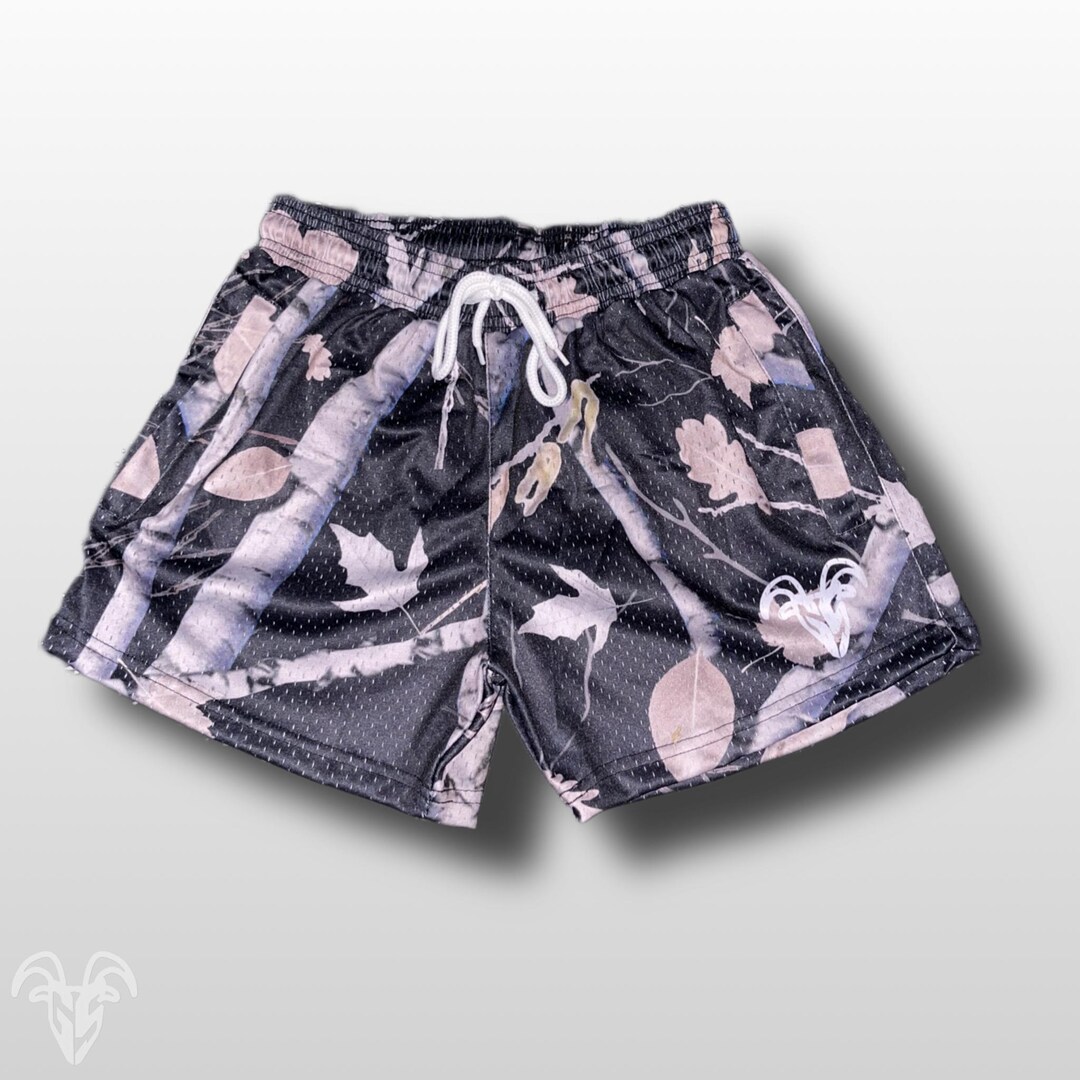 Goat Strength Midnight Camo Mesh Shorts - Dark Camouflage, 5 Inch ...