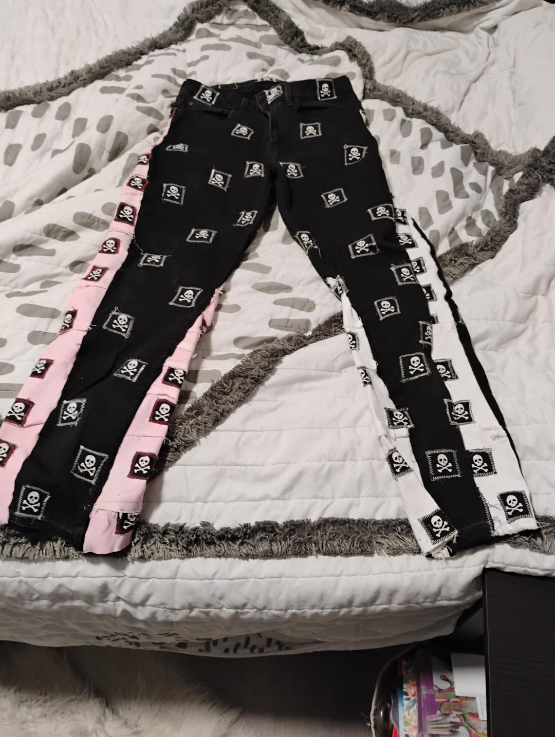 Pirate Patchwork Pants With Jolly Rogers - Etsy